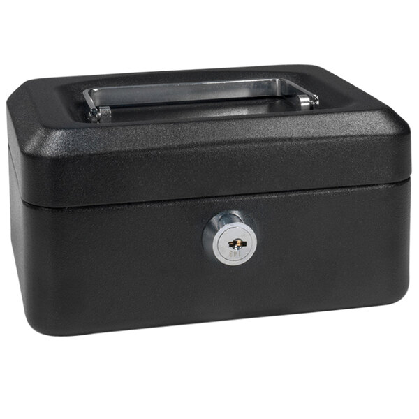 Barska CB11828 6" x 4 1/2" x 3 1/8" Extra Small Black Steel Cash Box ...