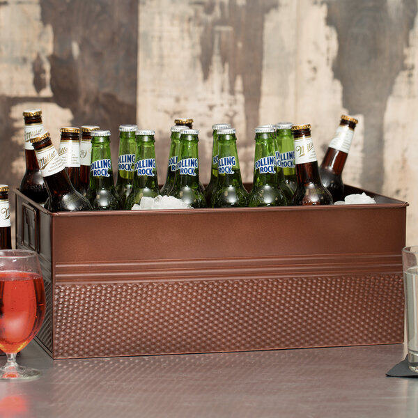 American Metalcraft BEV1220 Full Size Copper Rectangular Hammered ...