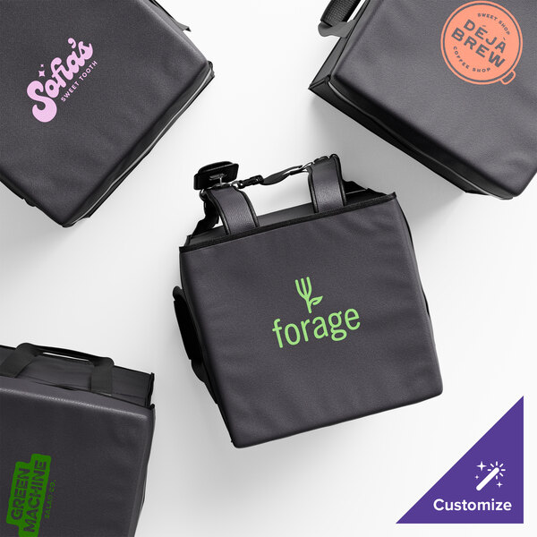 Cambro GBBP111417 Customizable Insulated Black Small GoBag™ Delivery ...