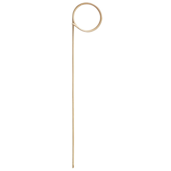 EcoChoice Compostable 4 3/4" Bamboo Loop Food Pick / Skewer - 100/Bag