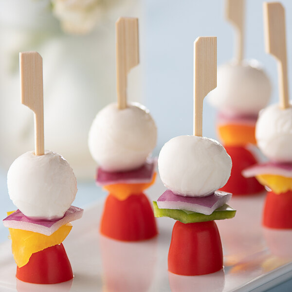 Bulk 3 1/2" Bamboo Paddle Food Picks - EcoChoice