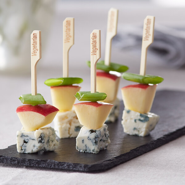 Bulk EcoChoice Vegetarian Food Pick - 3 1/3", Bamboo