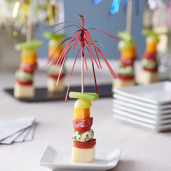 Bulk Choice Firework Food Picks - Assorted Colors, 6"