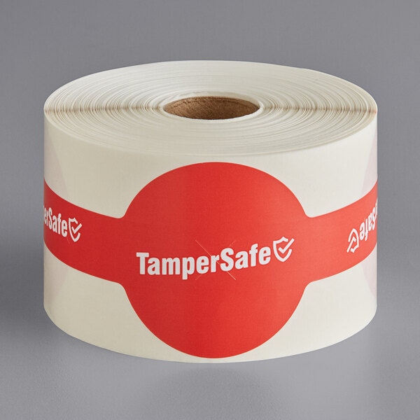 TamperSafe 2 1/4" x 9" Customizable Red Paper Large Open Dome Lid ...