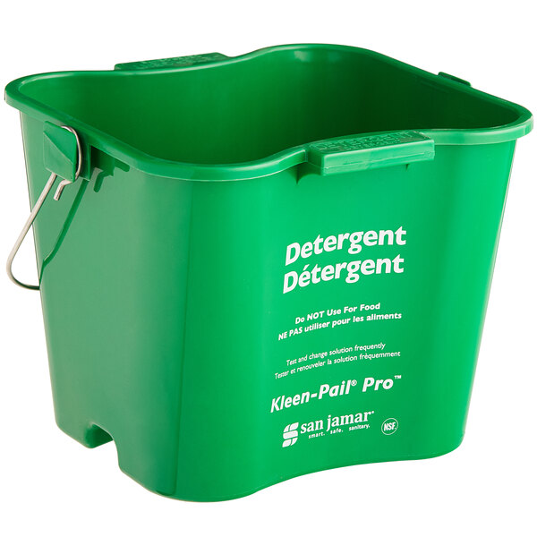 San Jamar KPP196GN 6 Qt. Green Cleaning Kleen-Pail Pro Bucket