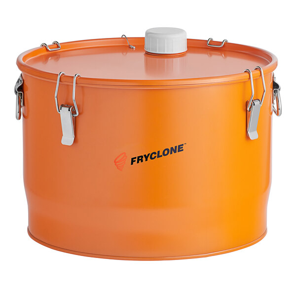 Fryclone Smart Pail 9.5 Gallon Orange Utility Oil Pail
