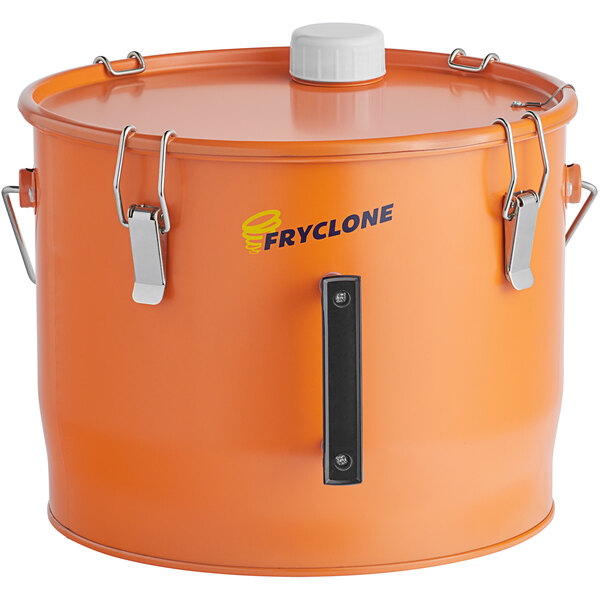 Fryclone Smart Pail 7 Gallon Orange Utility Oil Pail