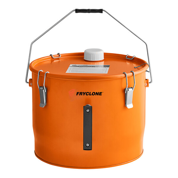 Fryclone Smart Pail 7 Gallon Orange Utility Oil Pail