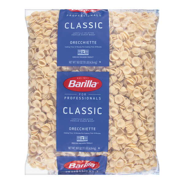 Barilla Orecchiette Pasta - 20 lb. | WebstaurantStore