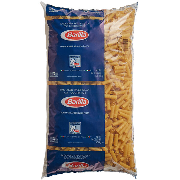 Barilla Rigatoni Pasta - 20 lb. | WebstaurantStore
