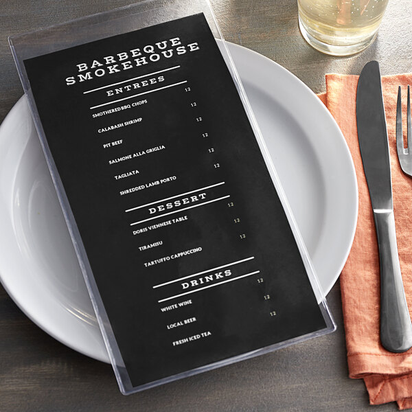 H. Risch, Inc. 5 1/2" x 11" Single Panel / Two View Clear Heat Sealed ...