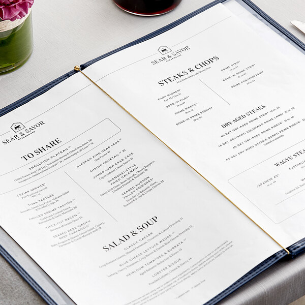 H. Risch, Inc. 10" Gold Elastic Menu Band for Menu Covers