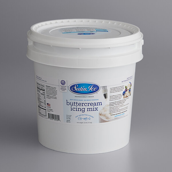 Satin Ice 20 lb. White Vanilla Buttercream Icing Mix