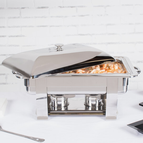 Vollrath 46518 9 Qt. Orion Lift-Off Rectangular Chafer Full Size