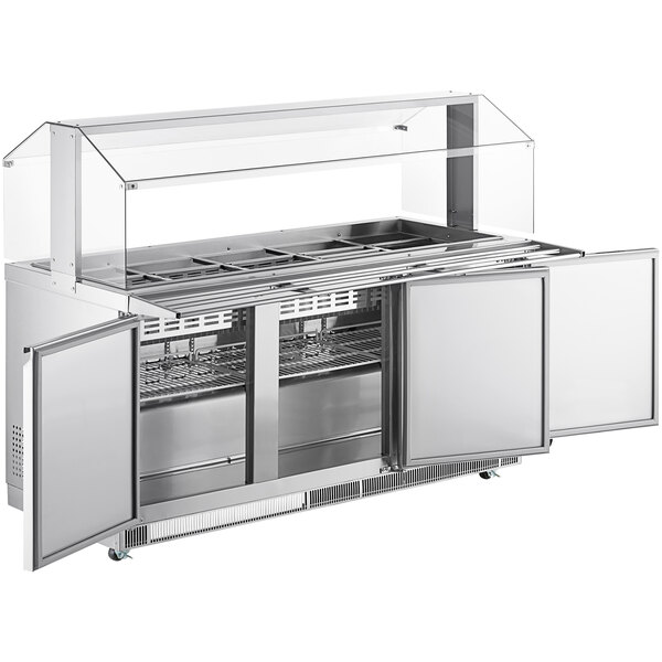 Avantco 72" Stainless Steel Refrigerated Salad Bar / Cold Food Table ...