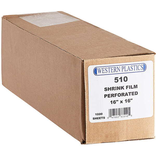 Western Plastics 510 16" x 16" 60 Gauge Perforated All-Purpose Shrink ...