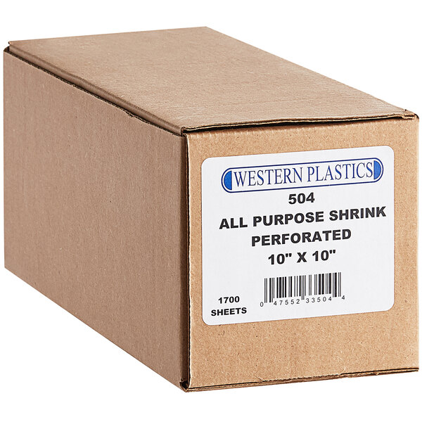 Western Plastics 504 10" x 10" 60 Gauge Perforated All-Purpose Shrink ...