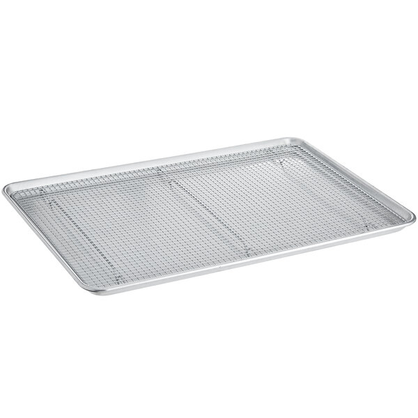 Choice 16 7/16" x 24 1/2" Chrome Plated Footed Wire Cooling Rack for ...