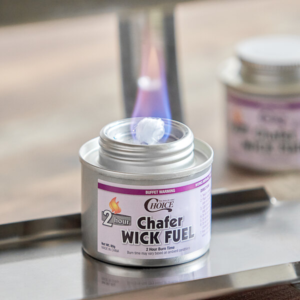 Choice 2 Hour Wick Chafing Dish Fuel with Safety Twist Cap - 12/Pack