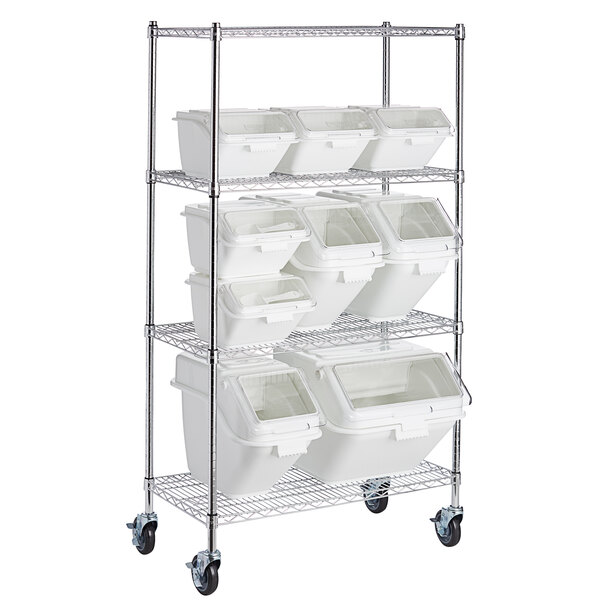 Baker's Mark Ingredient Bin Epoxy Shelving Kit w/ 9 Bins