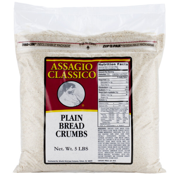 5 lb. Plain Bread Crumbs - 6/Case