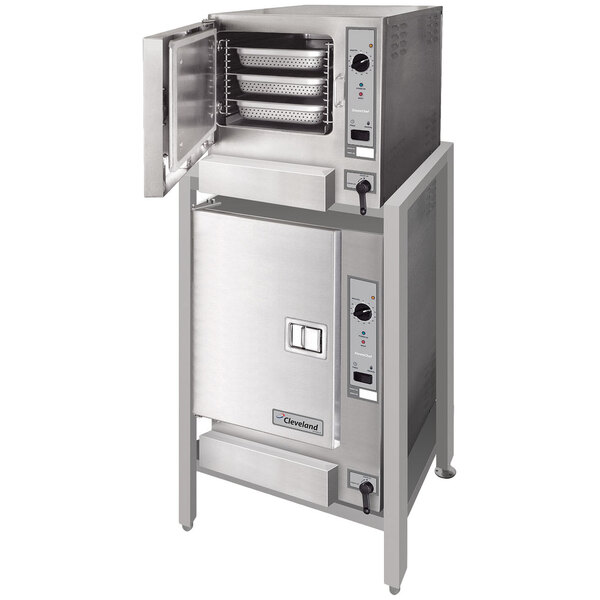 Cleveland (2) 22CGT63.1 SteamChef 3 & 6 SST Liquid Propane Double Deck ...