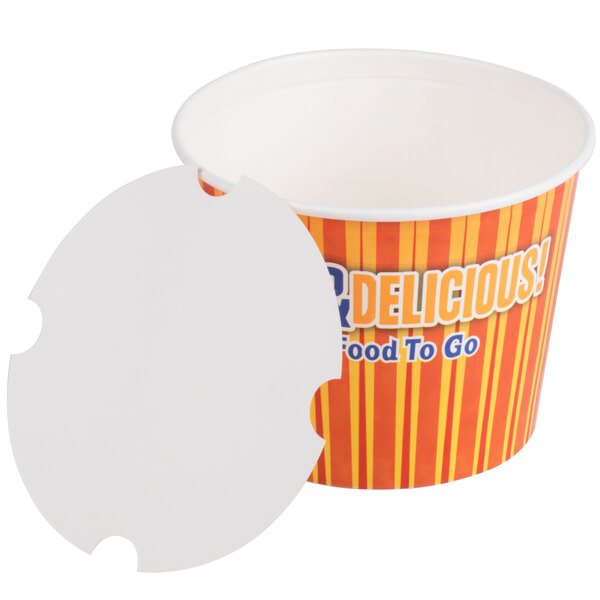 Choice 85 oz. Hot Food Bucket with Lid - 100/Case