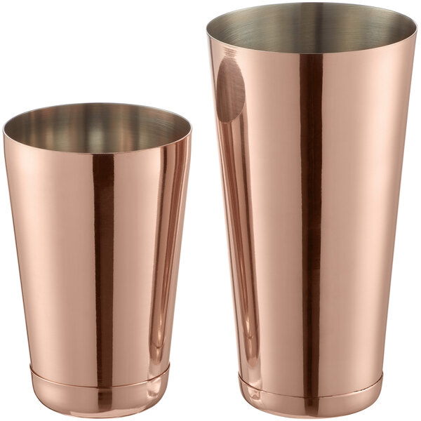 Acopa 28 oz. & 18 oz. Copper 2-Piece Boston Shaker Set