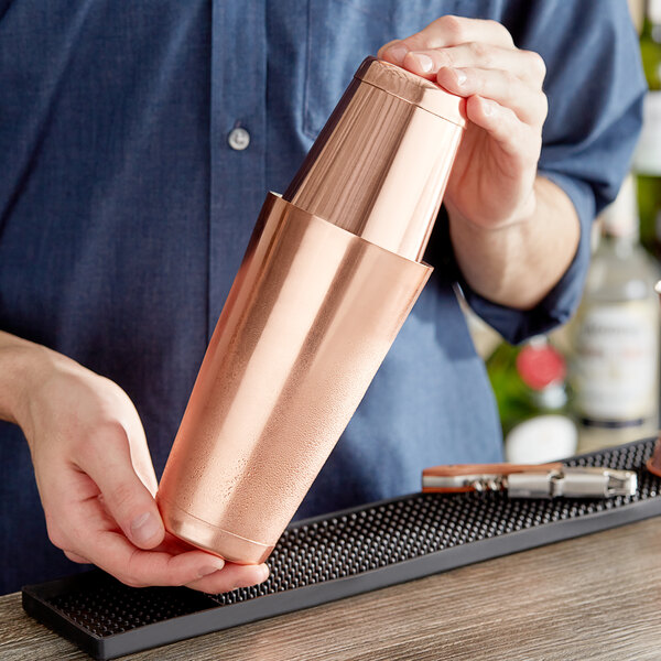 Acopa 28 oz. & 18 oz. Copper 2-Piece Boston Shaker Set