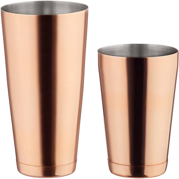 Acopa 28 oz. & 18 oz. Copper 2-Piece Boston Shaker Set