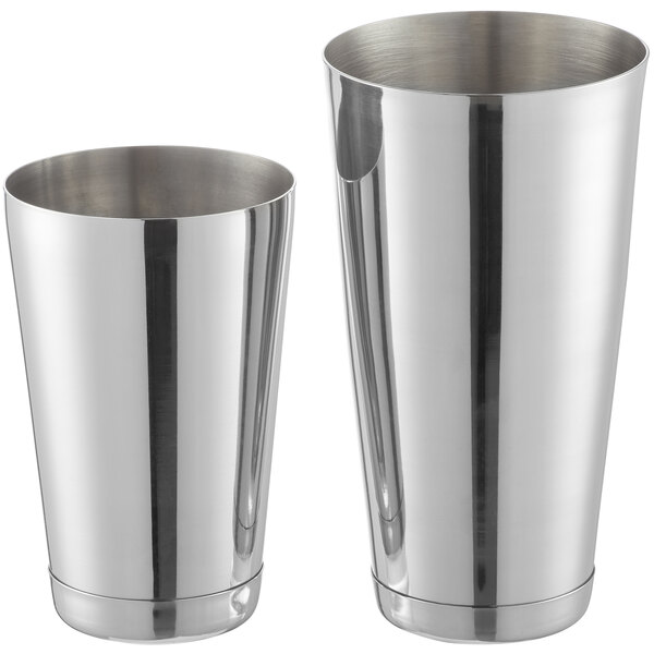 Acopa 28 oz. & 18 oz. Stainless Steel 2-Piece Boston Shaker Set