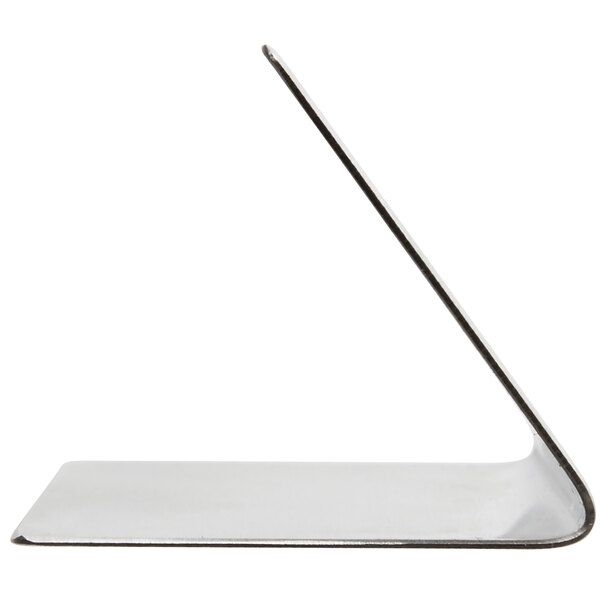 Choice 3" x 1 1/2" Double Sided Stainless Steel "Decaf" Table Tent Sign