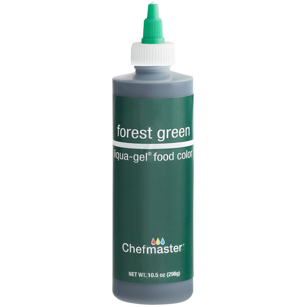 Chefmaster 10.5 oz. Forest Green Liqua-Gel Food Coloring