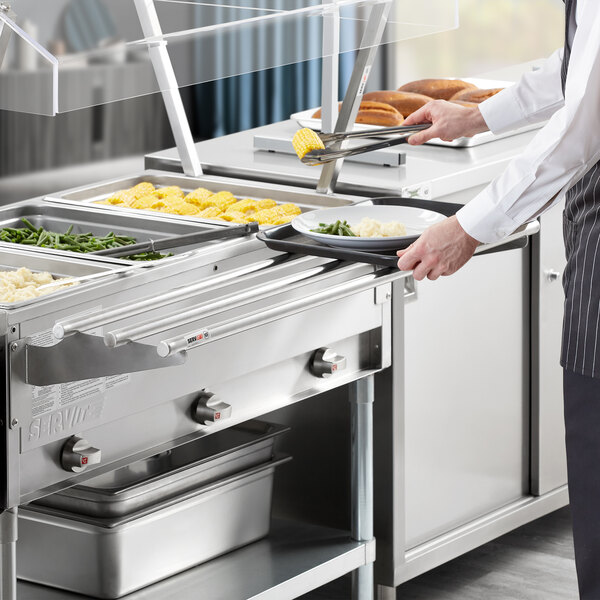 ServIt 423ST3TSFT Tubular Fixed Tray Slide for 3-Pan Steam Tables