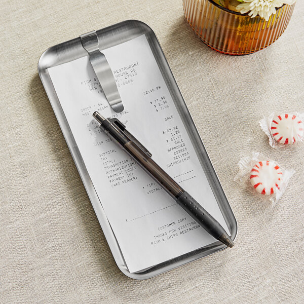 American Metalcraft MCBPBSS Securit Stainless Steel Check Presenter