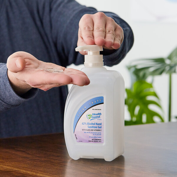 Kutol 65636 Health Guard 33.8 oz. / 1 Liter Dye and Fragrance Free 62% ...