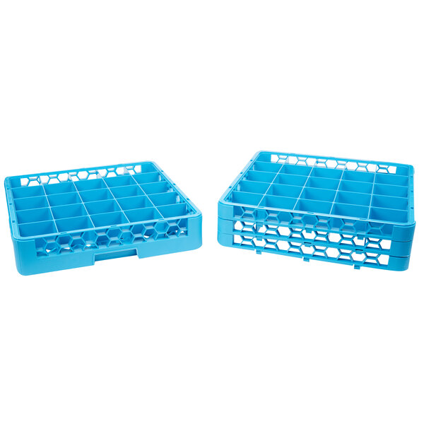 Carlisle RG25-314 OptiClean 25 Compartment Glass Rack with 3 Extenders