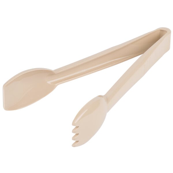 Carlisle 460906 Carly 9" Beige Plastic Salad Tongs
