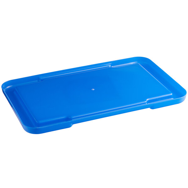 Choice 25" x 15" Blue Recessed Lid for Meat Lug / Tote Box