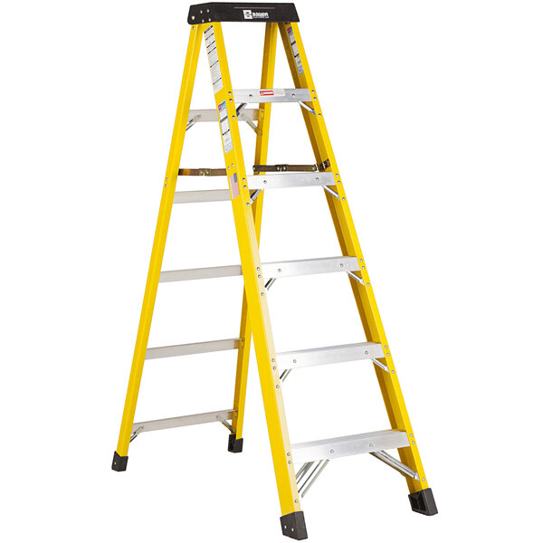 Bauer Corporation 30806 308 Series Type 1AA 6' Safety Yellow Fiberglass ...