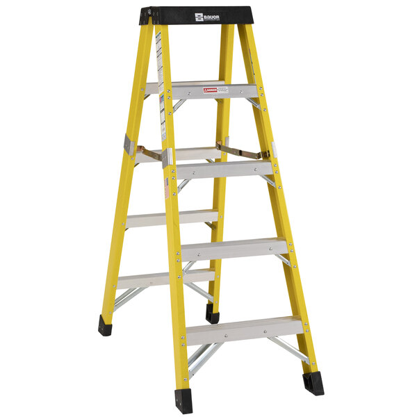 Bauer Corporation 35205 352 Series Type 1AA 5' Safety Yellow Fiberglass ...