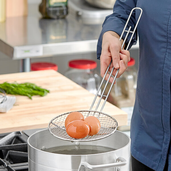 Choice 6 1/2" Round Fine Mesh Skimmer