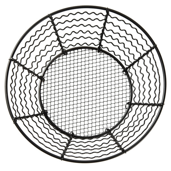 American Metalcraft WSB82 8" Wavy Sided Mesh Bottom Basket