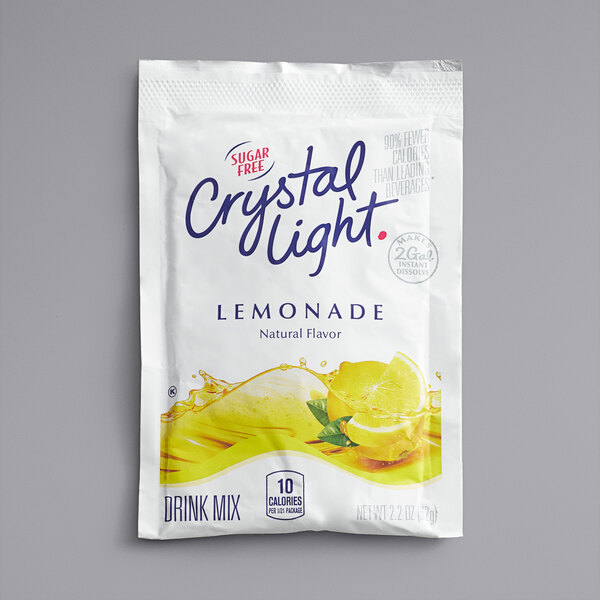 Crystal Light 2.2 oz. Sugar-Free Lemonade Powdered Mix Packet - 12/Case