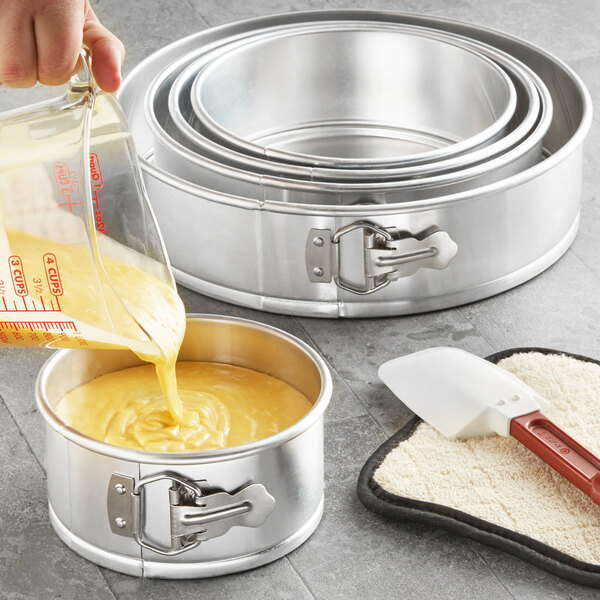 Choice 12" x 3" Natural Finish Aluminum Springform Cake Pan