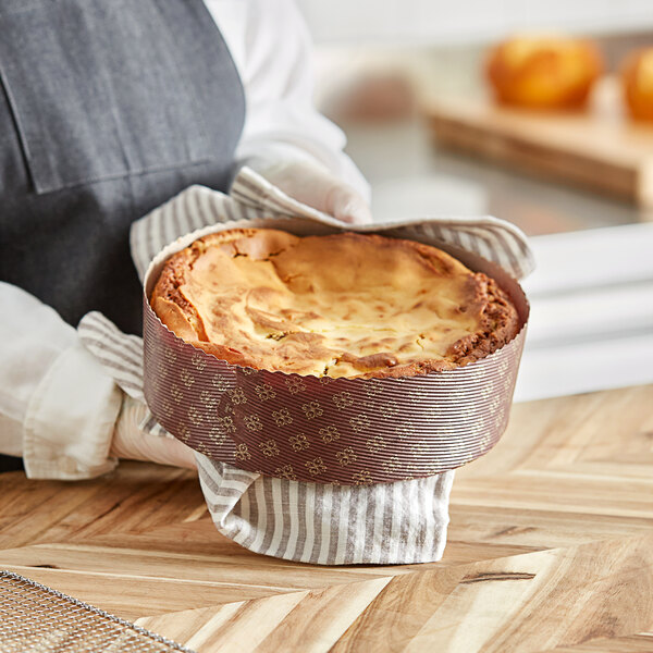 Novacart Brown and Gold Short Paper Baking Mold 56 oz. - 480/Case
