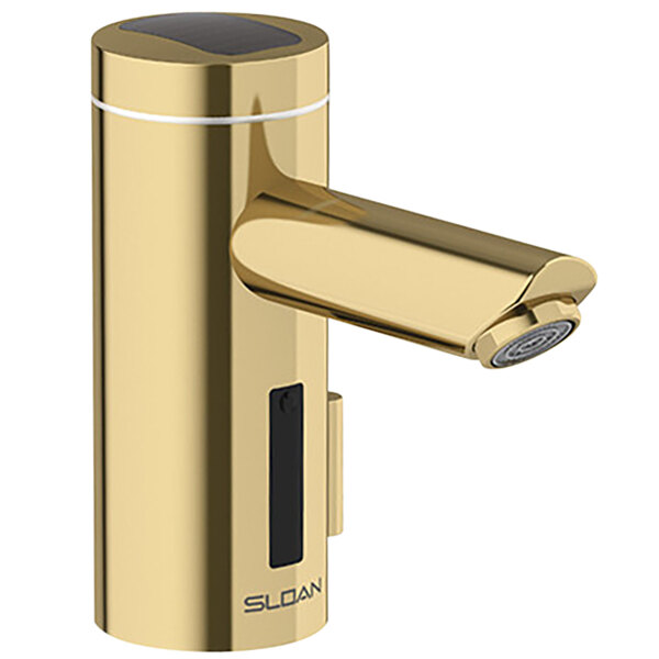 Sloan 3335117 Optima Polished Brass Solar Powered Deck Mounted Sensor ...
