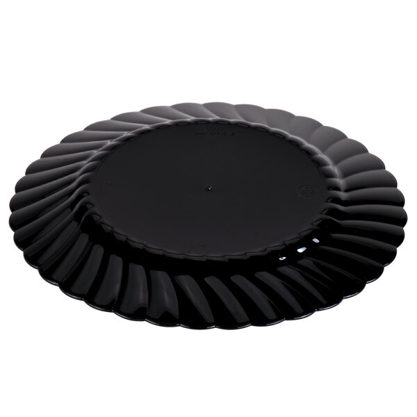 WNA Comet CW6180BK Classicware 6" Black Plastic Plate - 18/Pack