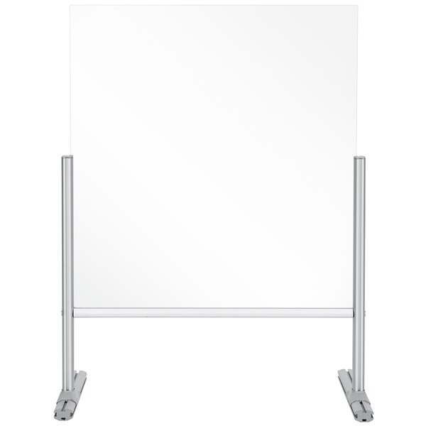 MasterVision DSP713041 40" x 33 1/2" Glass Free-Standing Register Shield