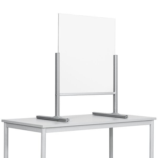 MasterVision DSP713041 40" x 33 1/2" Glass Free-Standing Register Shield